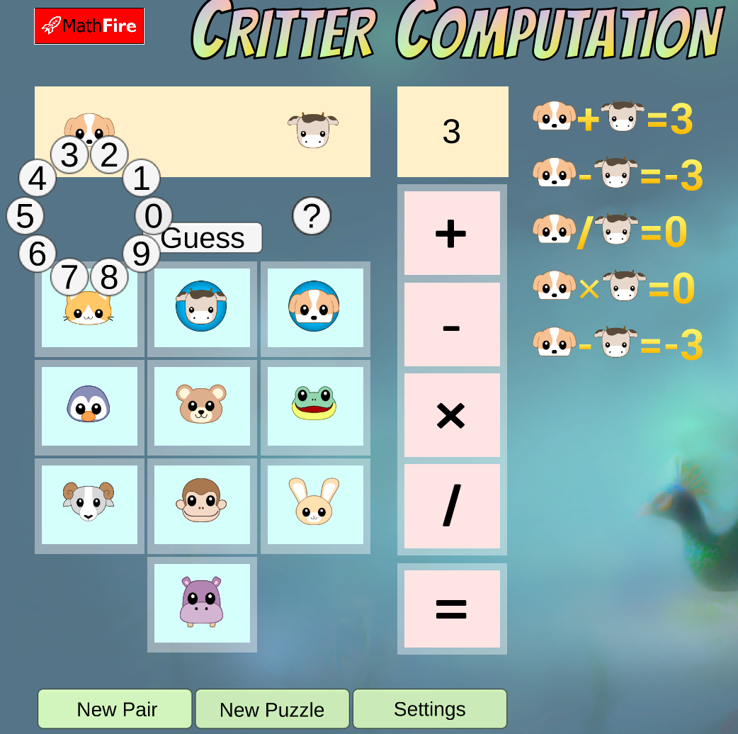 The Game - Critter Computation by MATHFIRE